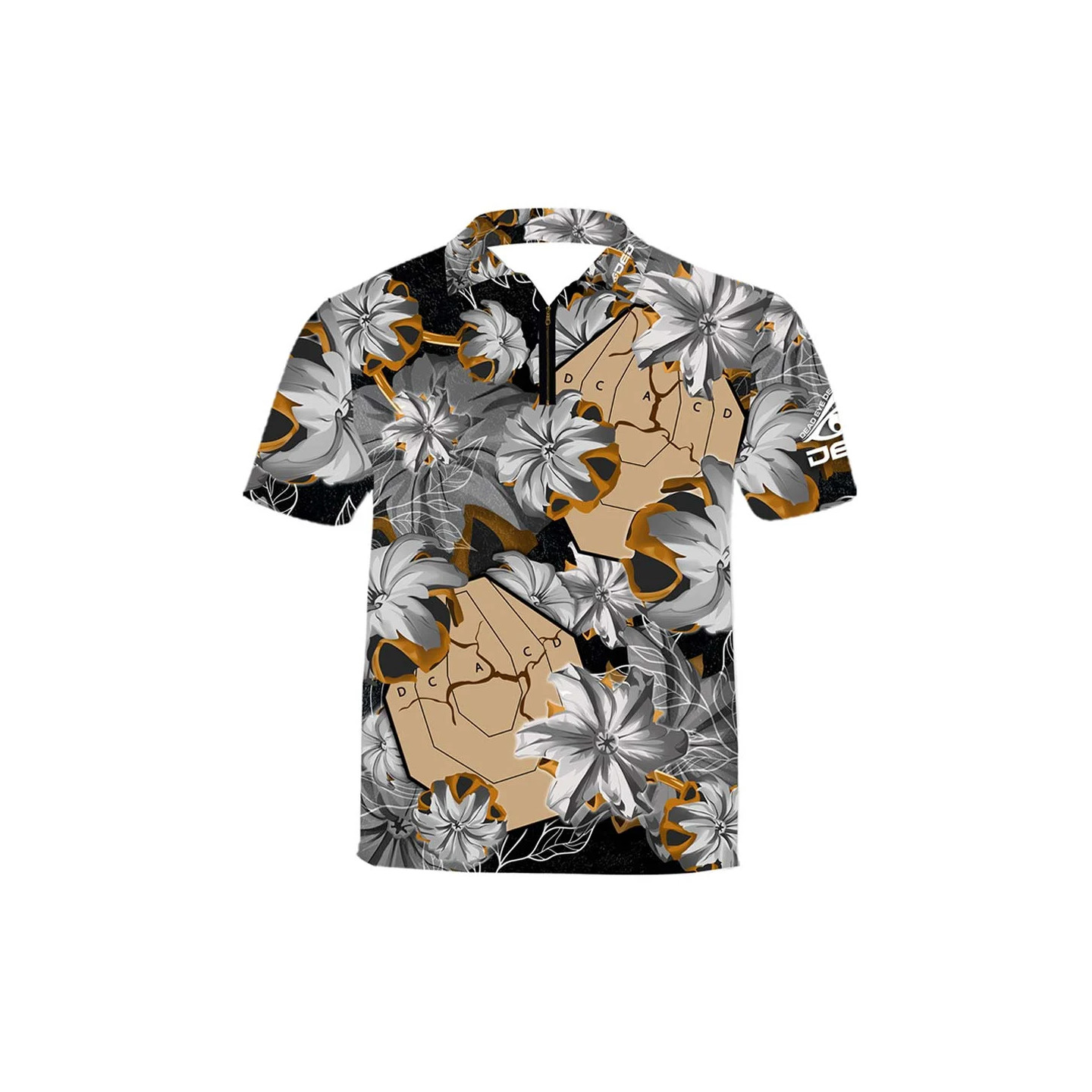 Camiseta DED Black Bullet Floral IPSC Target | DEDCustom.com